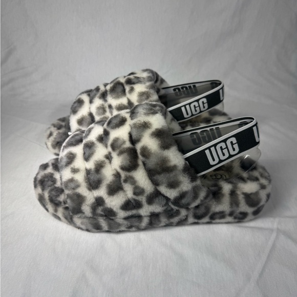 UGG | Shoes | Ugg Womens Fluff Yeah Slide Snow Leopard | Poshmark
